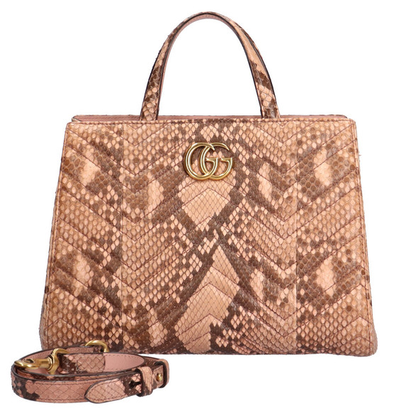 Gucci | Bags | Gucci Gg Marmont Python Shoulder Bag Pink | Poshmark